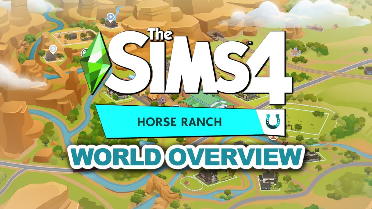 The Sims 4 Horse Ranch: World Overview (Including ALL Lots!) - YouTube