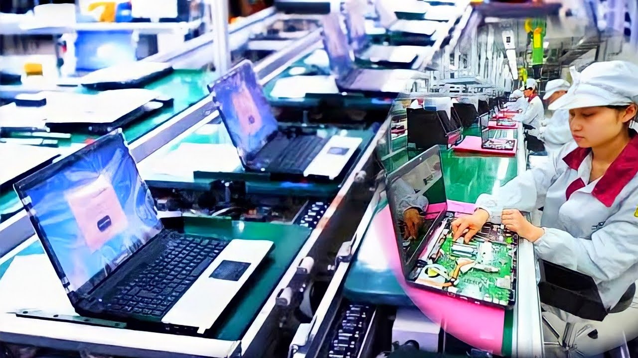 देखिये फैक्ट्री में कैसे बनता है लैपटॉप ? laptop manufacturing process ...