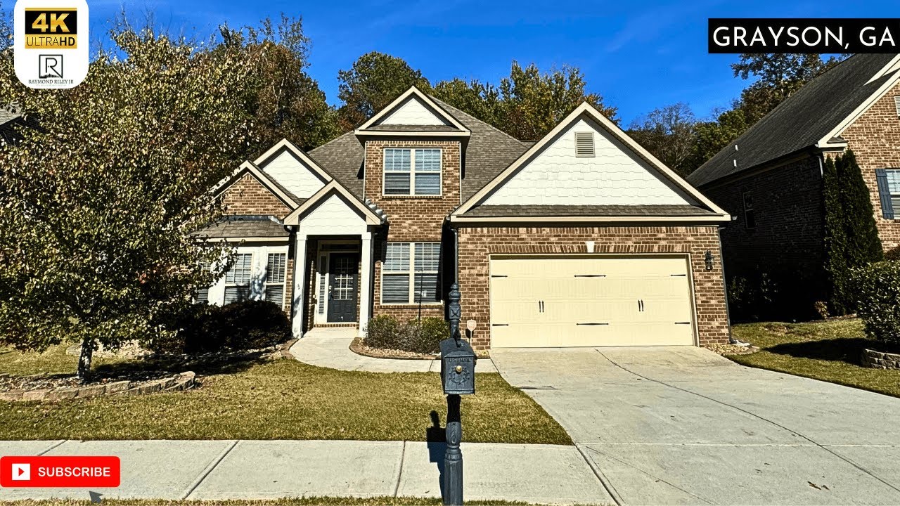 Must See Like New Home for Sale in Grayson GA - 4 sided brick! - YouTube