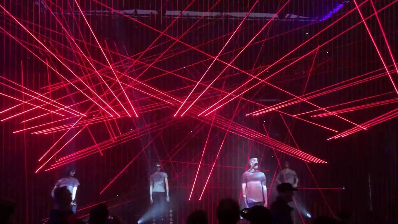 red ,green,blue laser array beam laser show - YouTube
