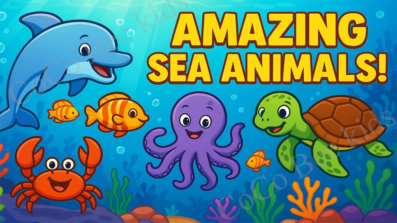 Meet The Sea Animals | Underwater Animals Adventure for Kids | Ocean ...