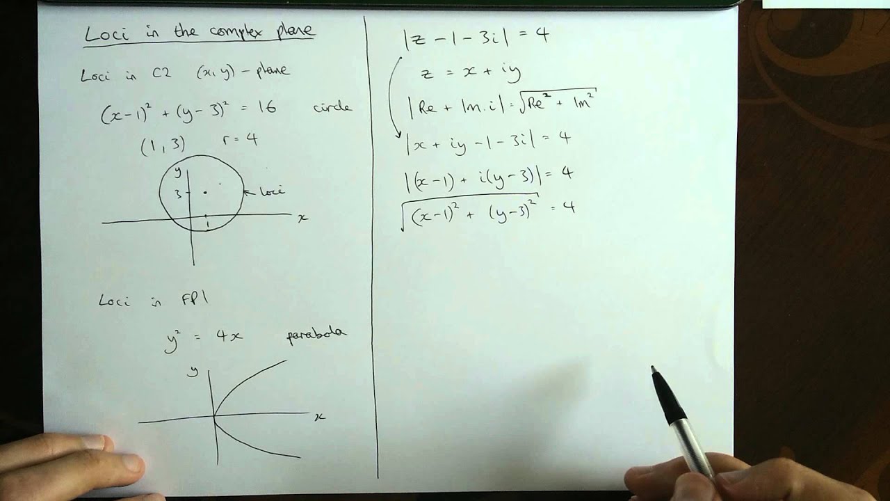 FP2 - 3.6.a - Complex Numbers - Loci in Complex Plane (circles) - YouTube