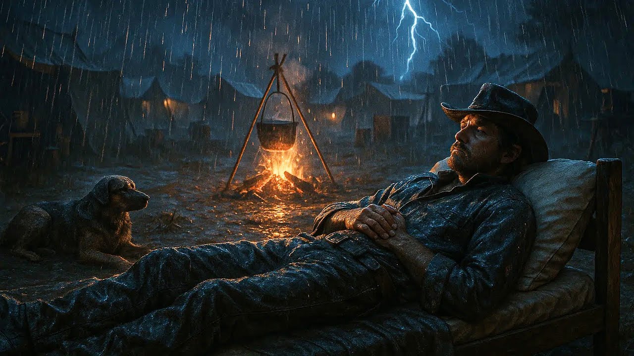 Stormy Night by the Campfire – Arthur Morgan Peaceful Sleep Under His ...