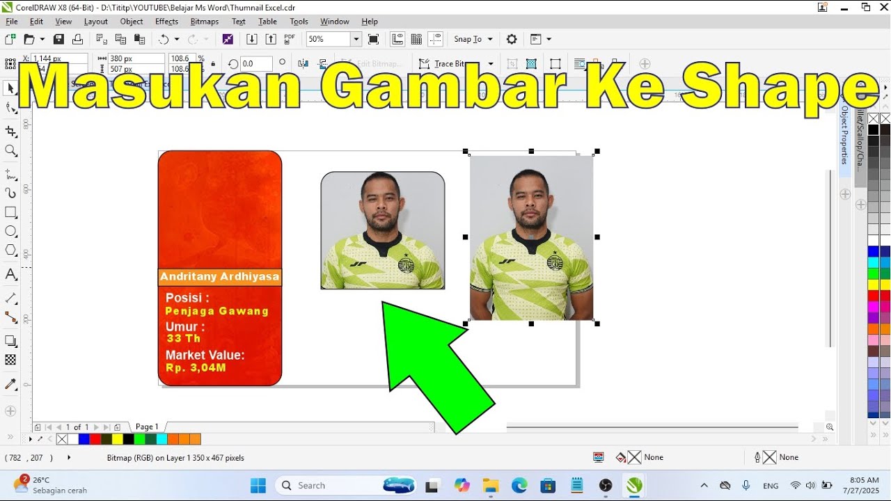 Cara Memasukan Gambar Ke Shape di CorelDraw - YouTube