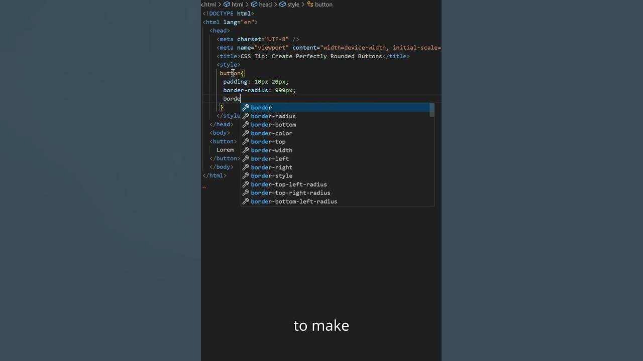 Create Perfectly Rounded Buttons #reactjs #nextjs #html #css #gtg #coding #programming # ...