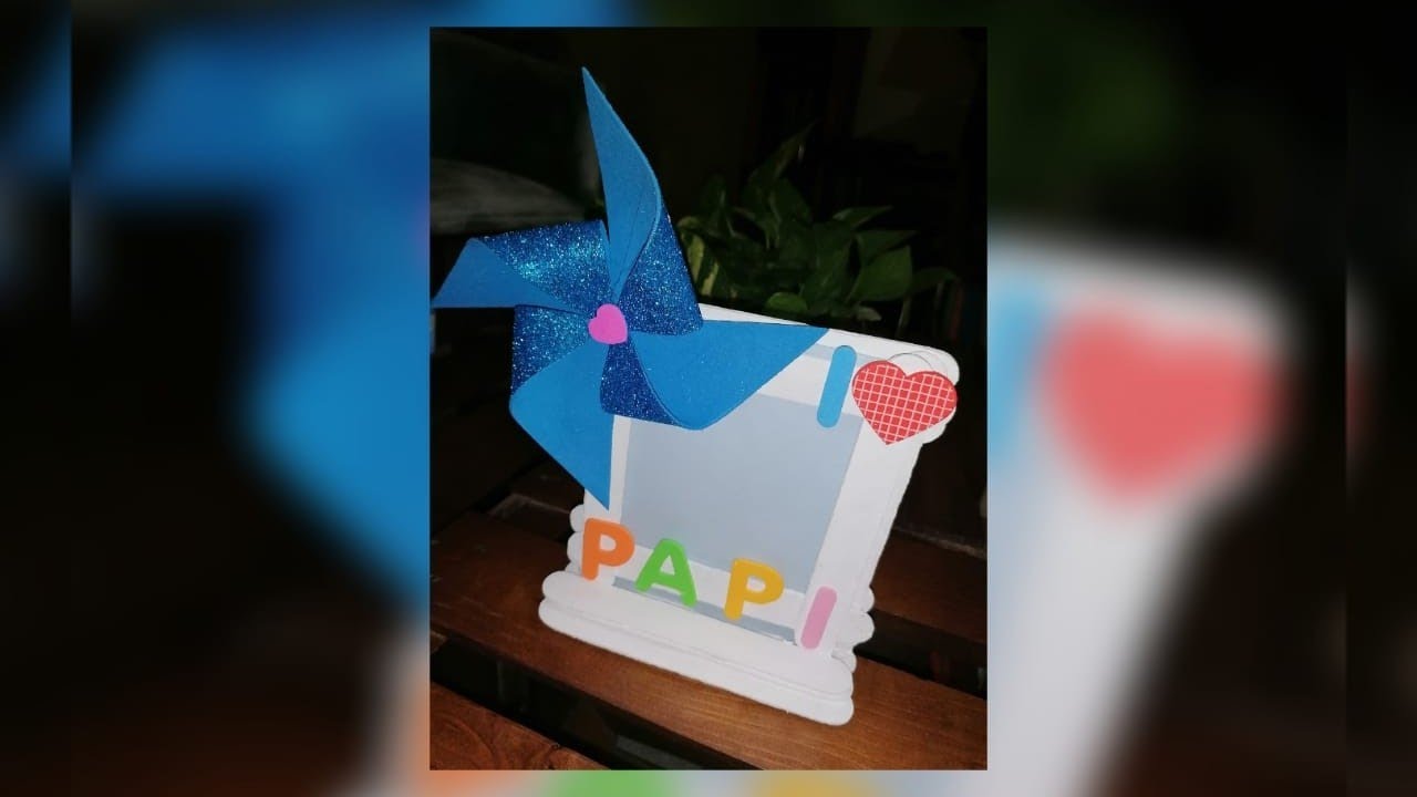 DIY Regalo para papá como hacer porta retratos de abatelenguas - YouTube