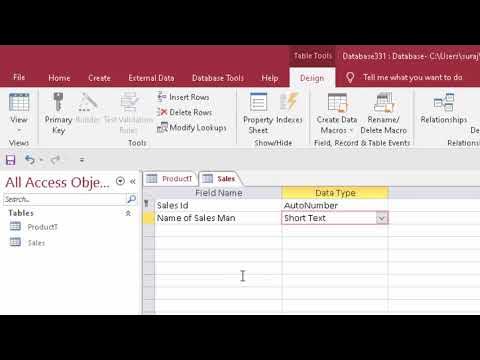 Lookup wizard in Microsoft Access 2019@COMPUTEREXCELSOLUTION - YouTube