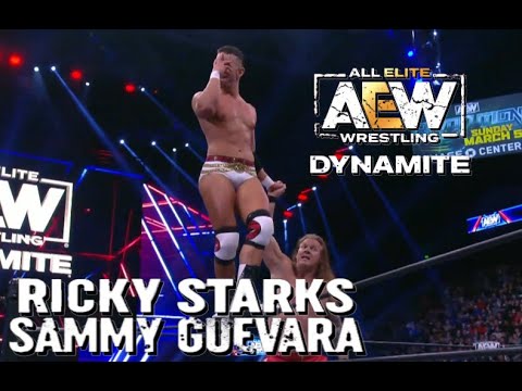 Sammy Guevara TOP ROPE CUTTER to Ricky Starks AEW Dynamite Highlights 1.25.22 - YouTube