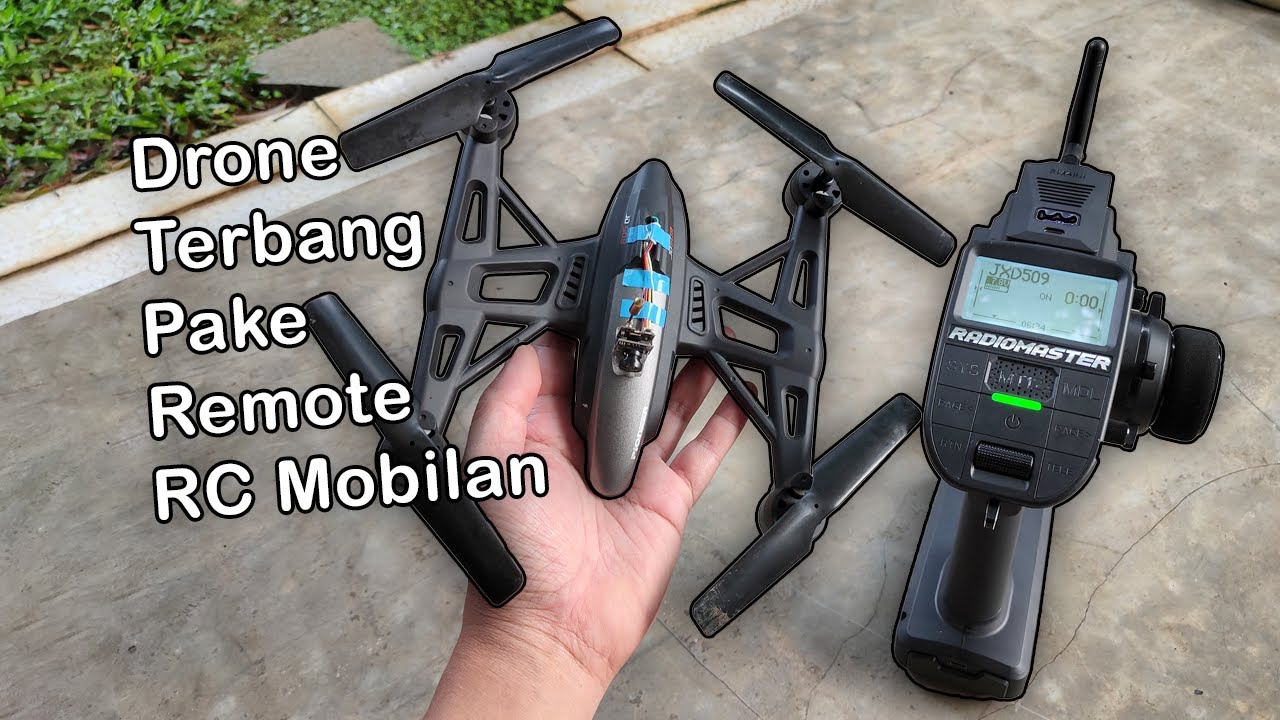 Iseng Maen Drone Pake Remote Control Mobilan - YouTube