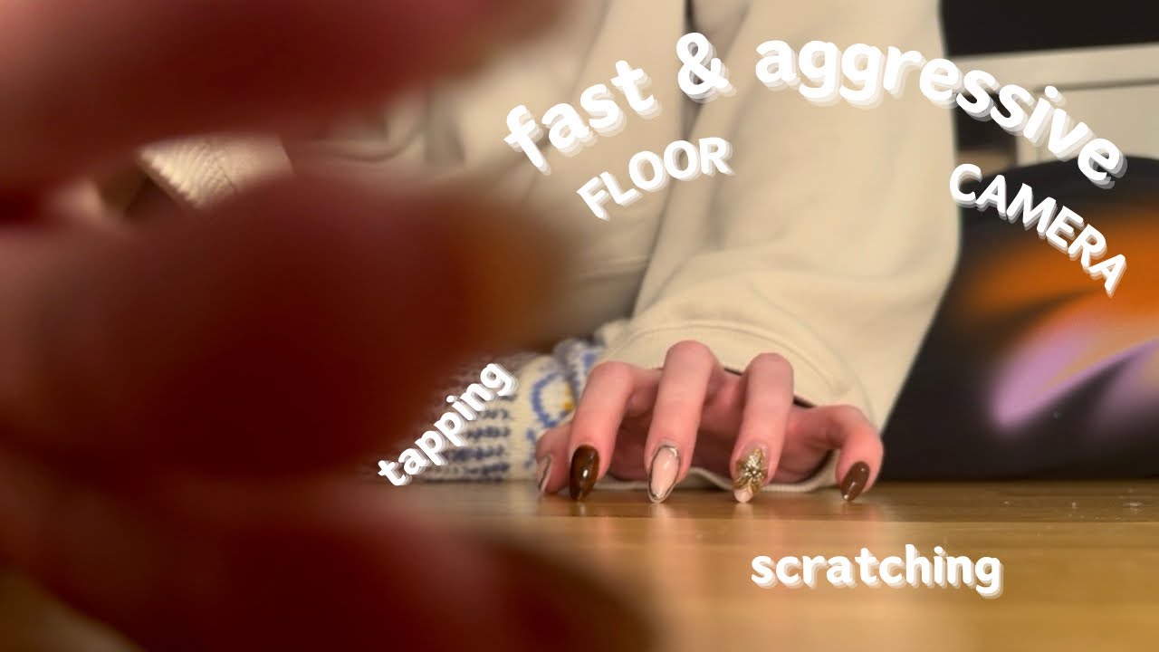ASMR Fast & Aggressive Floor tapping and scratching, Scurrying up to ...