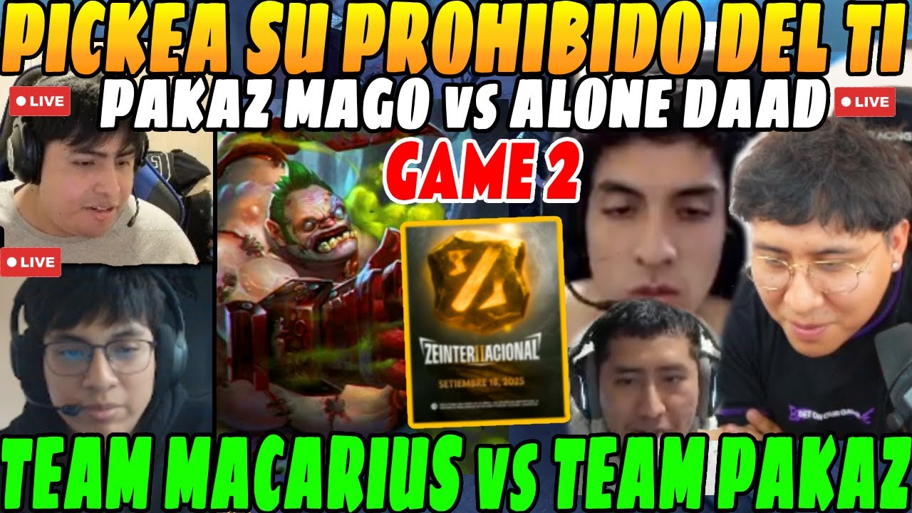 😲Team PAKAZ vs Team MACARIUS, GAME 2, PICKEA su PROHIBIDO del TI😲 ...