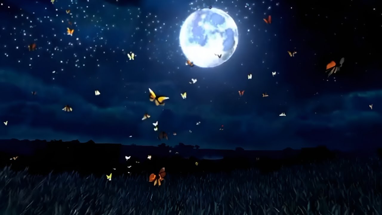 Relaxing Sleep Music and Night Nature Sounds | cricket sounds, piano ...