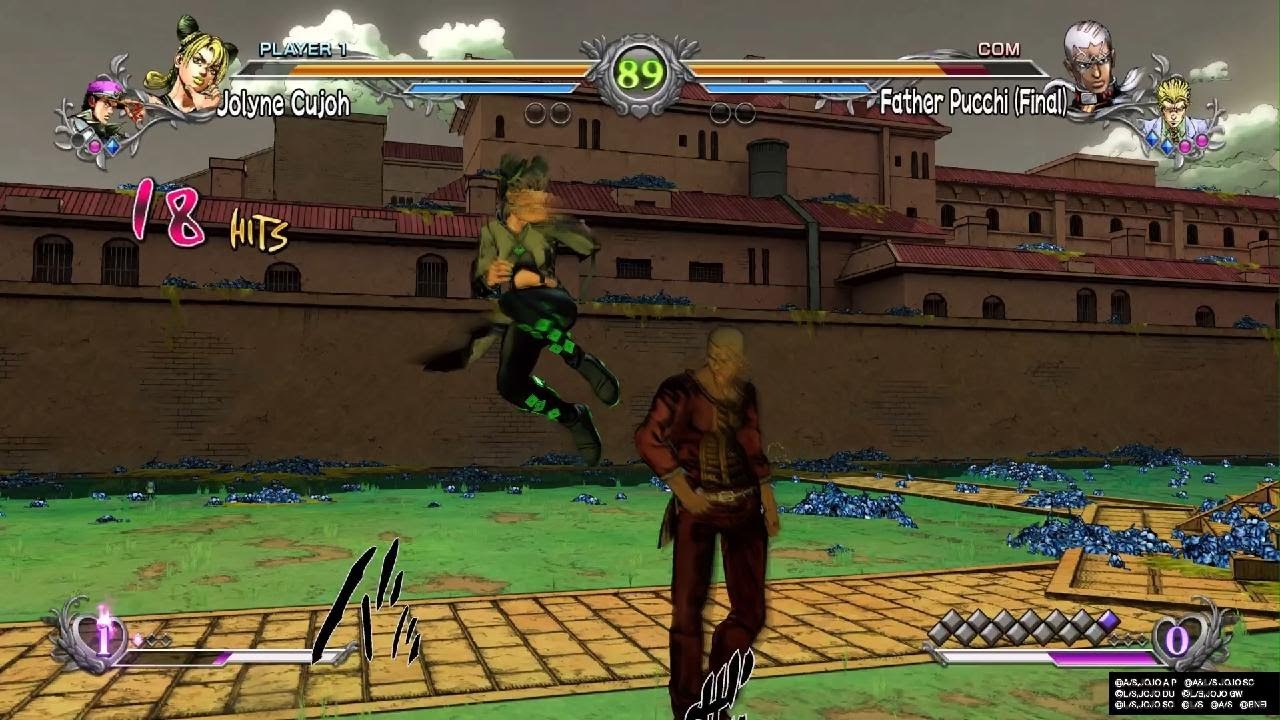 JoJo's Bizarre Adventure: jolyne vs father pucchi - YouTube