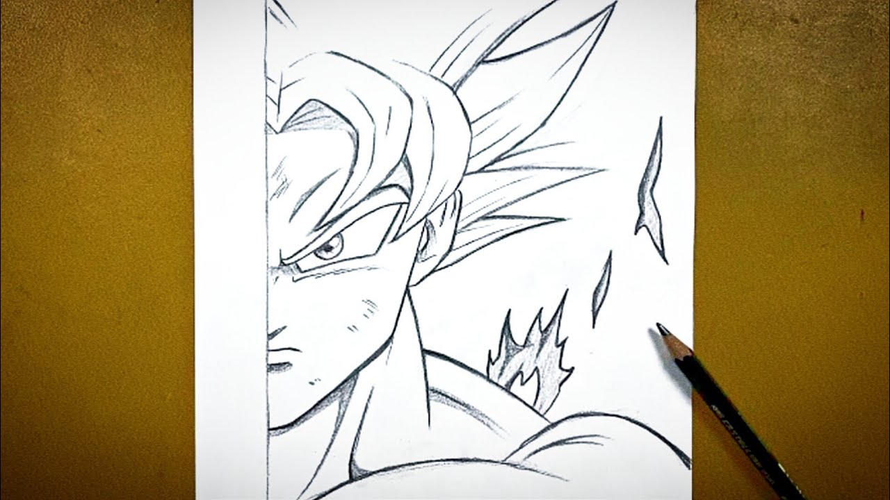How to draw Goku ultra instinct | Artellectual Aryan - YouTube