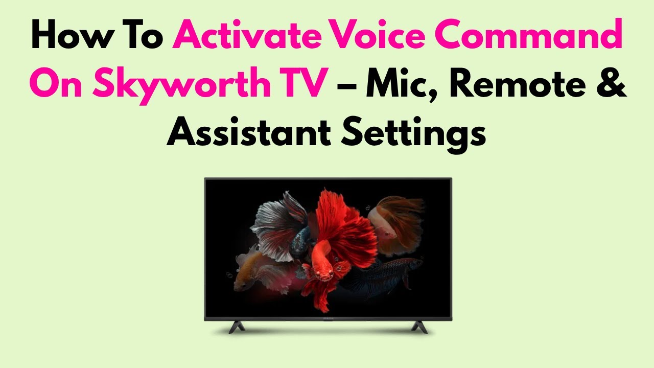 How To Activate Voice Command On Skyworth TV – Mic, Remote & Assistant ...