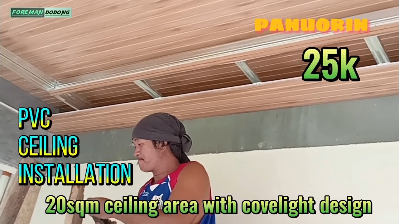PVC CEILING WITH COVELIGHT design INSTALLATION | 20sqm ceiling area ...