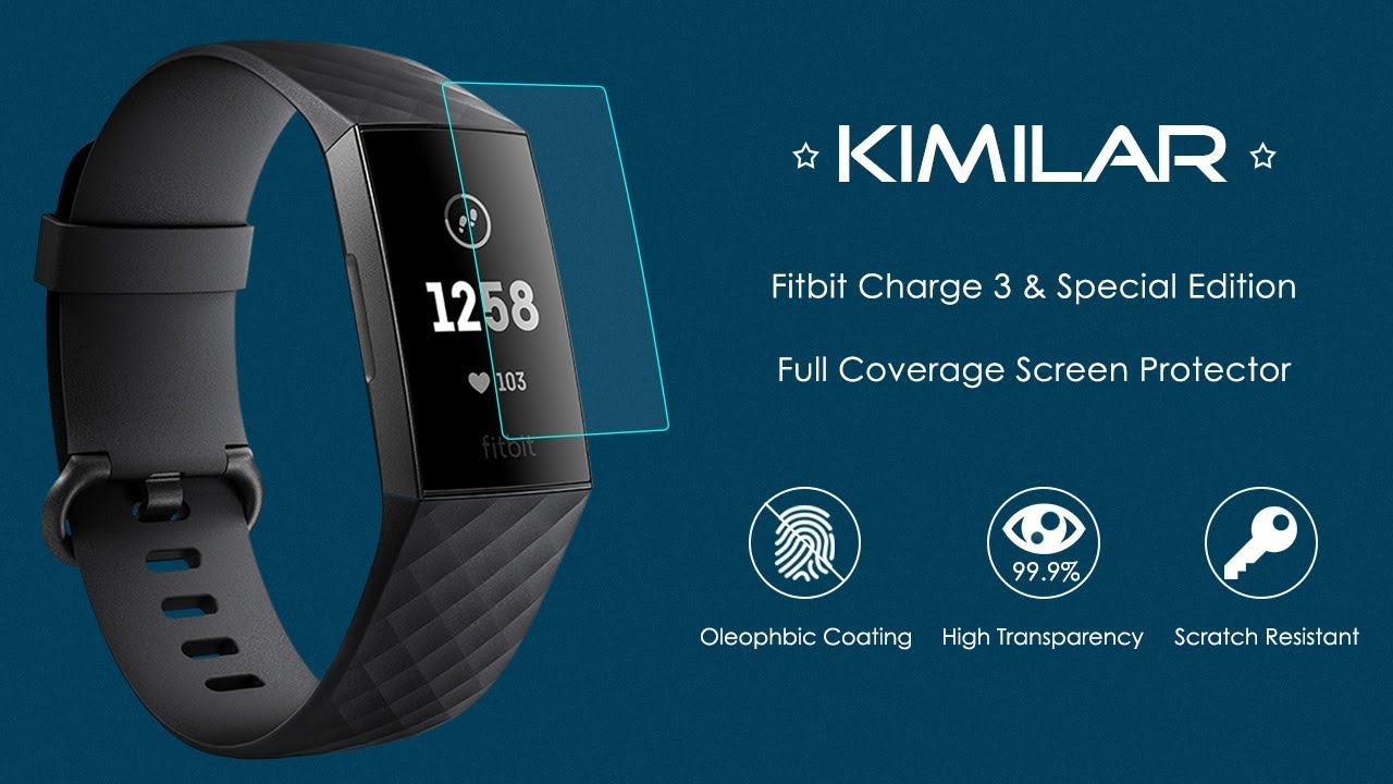 KIMILAR - Fitbit Charge 3 Screen Protector Installation Video - YouTube