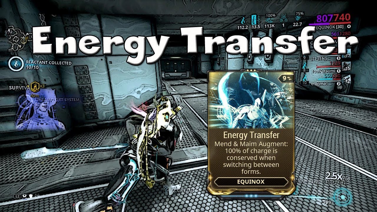 Warframe - Equinox Energy Transfer! - YouTube