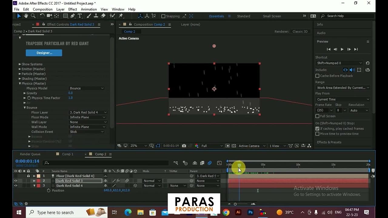 Rain in After Effects with Trapcode Particular Tutorial : After Effect | Realistic 3D Rain - YouTube
