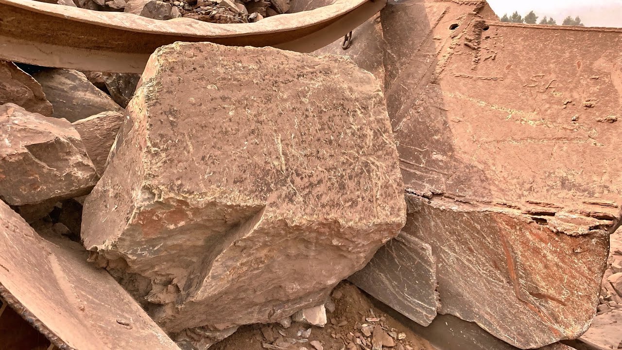 Large stones were stuck together. It took a lot of effort to get them ...