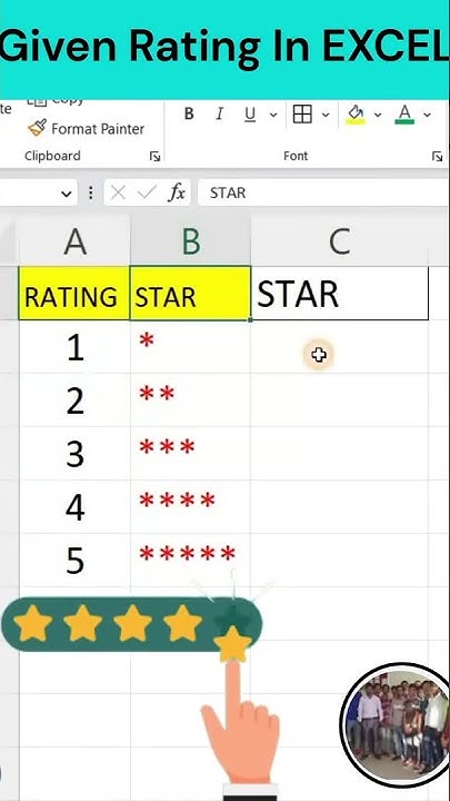 Rating in Excel |rept Formula|🤩⭐NEW #shorts #excel - YouTube