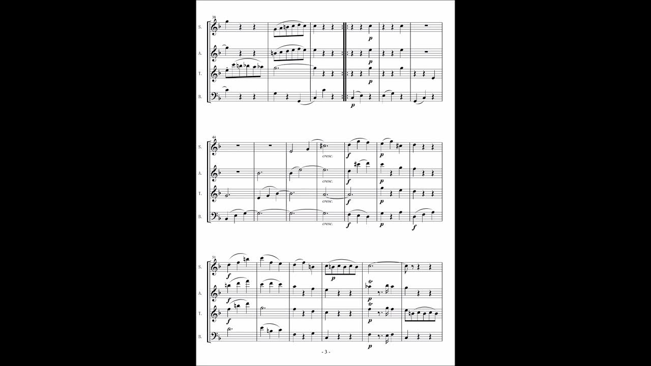 Wolfgang Amadeus Mozart, String Quartet No.14 Kv.387 2nd movement Menuet - Trio - Menuet - YouTube