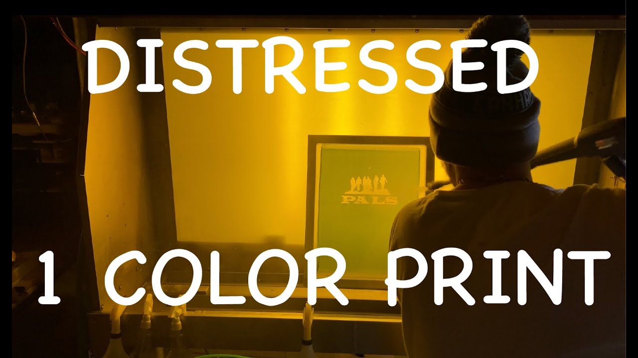 Screen Printing a Distressed Print on Bella-Canvas tee’s - YouTube