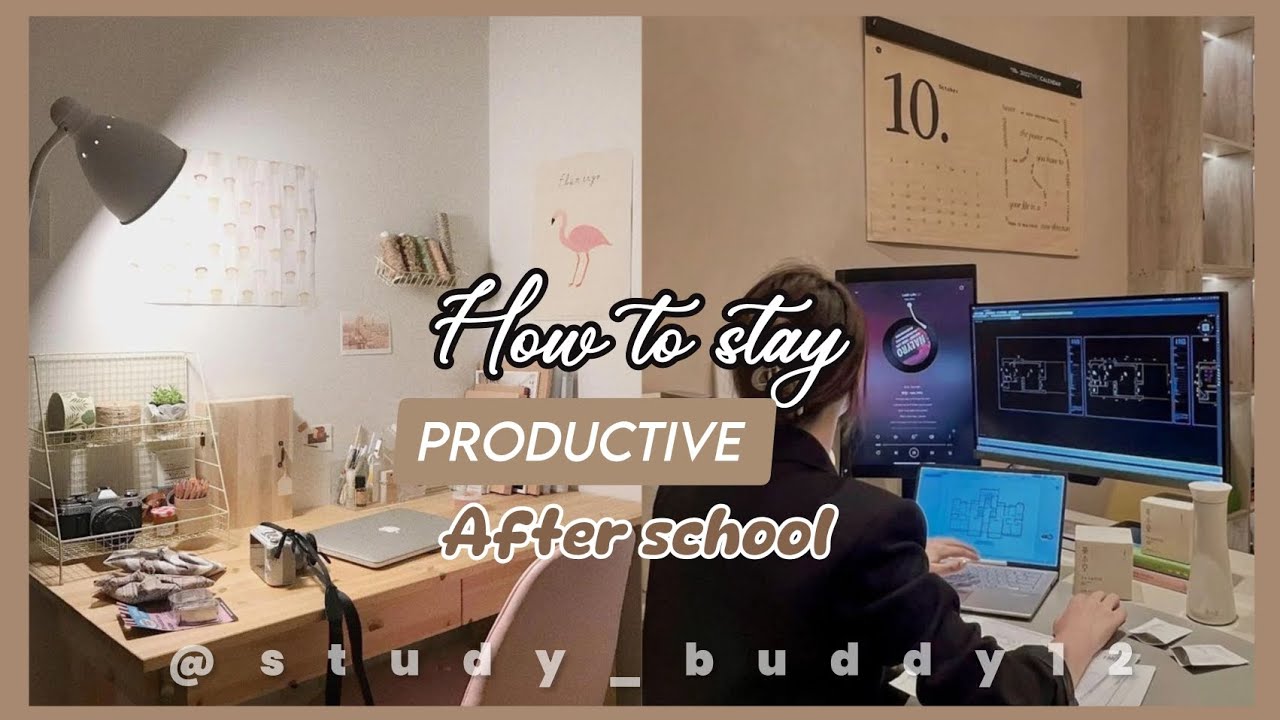 How to stay productive after school 🎧🖤@study_buddy12 - YouTube