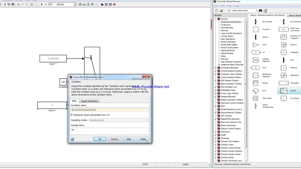 Switch Block Simulink Tutorial Youtube 5656