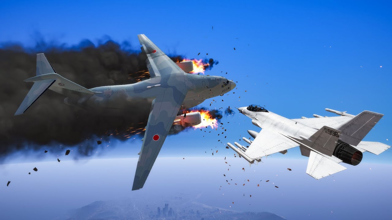 WHY Fighter Jet Attack the Cargo Plane in GTA 5 - YouTube