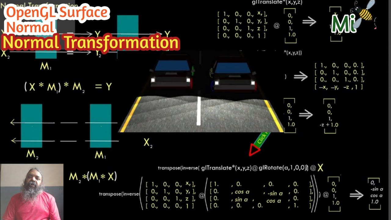 Opengl Surface And Surface Normal Transformation Transpose Inverse Matrix Part 04 Minhinc