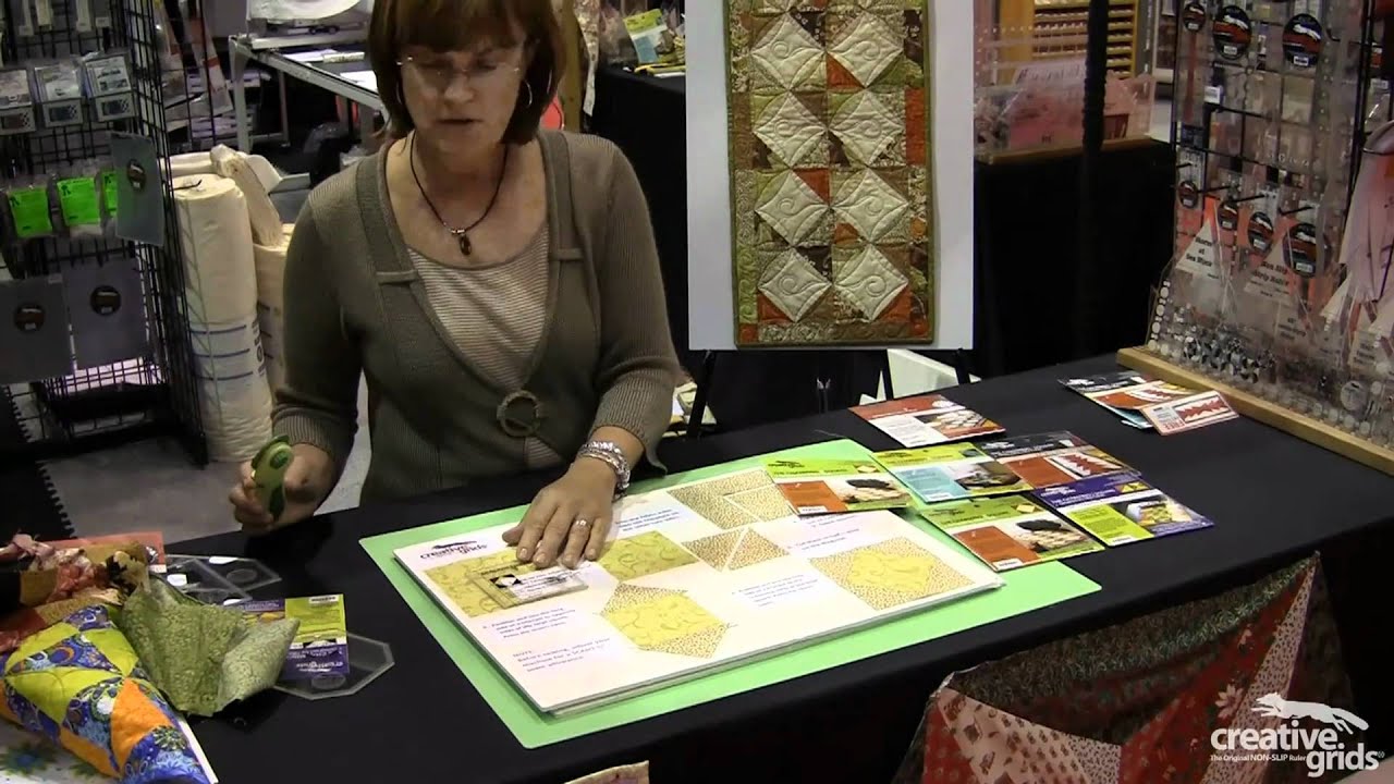 Creative Grids® Charming 5 Square Set on Point Template - CGRF5 - YouTube