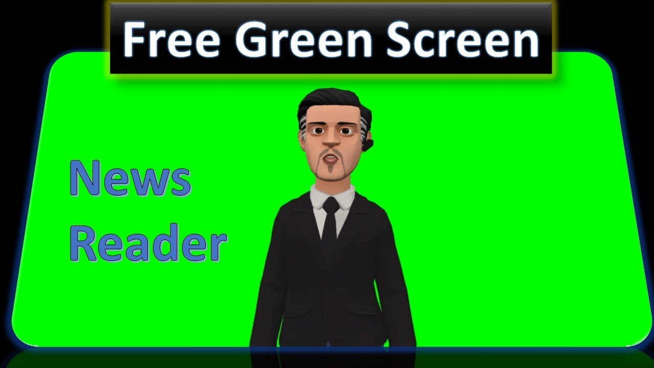 Free Green Screen news reader - YouTube