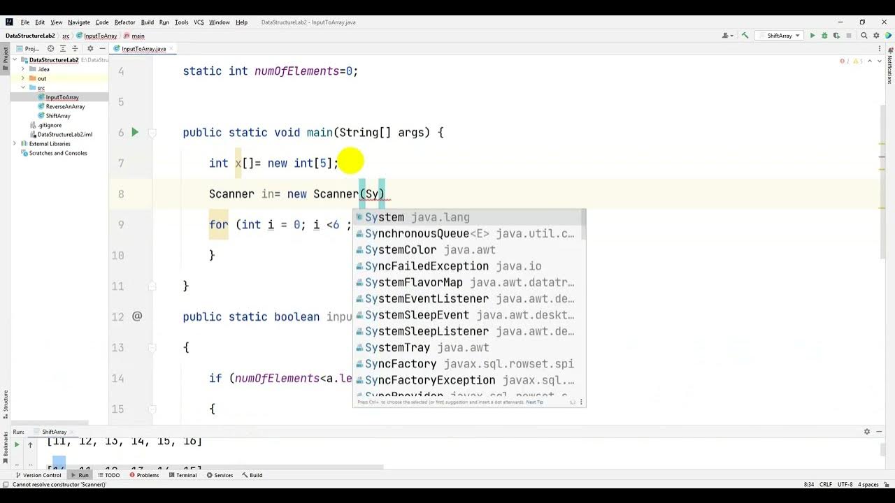 DataStructure Lab1 Add Array Elements by Arraval time - YouTube