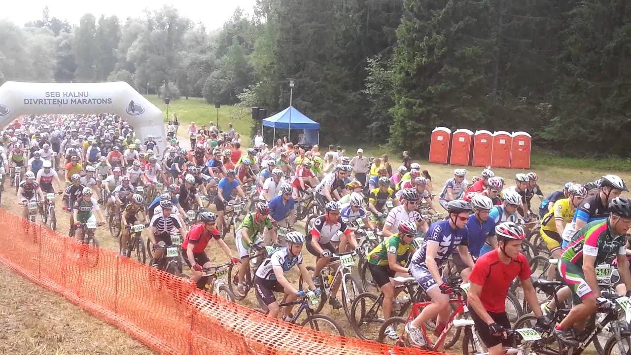 SEB MTB maratons Siguldā - 6.07.2014 STARTS - YouTube