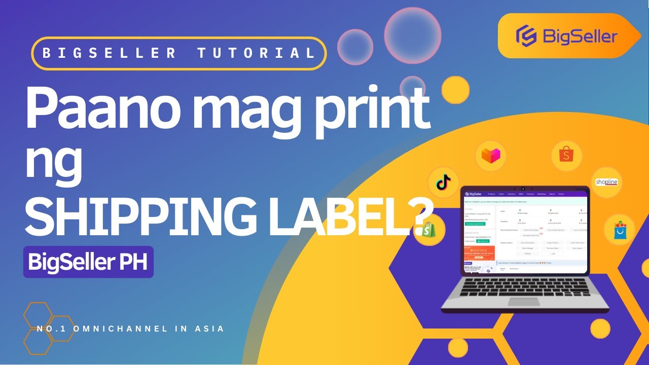 PAANO MAG PRINT NG SHIPPING LABEL? - BIGSELLER PHILIPPINES - YouTube