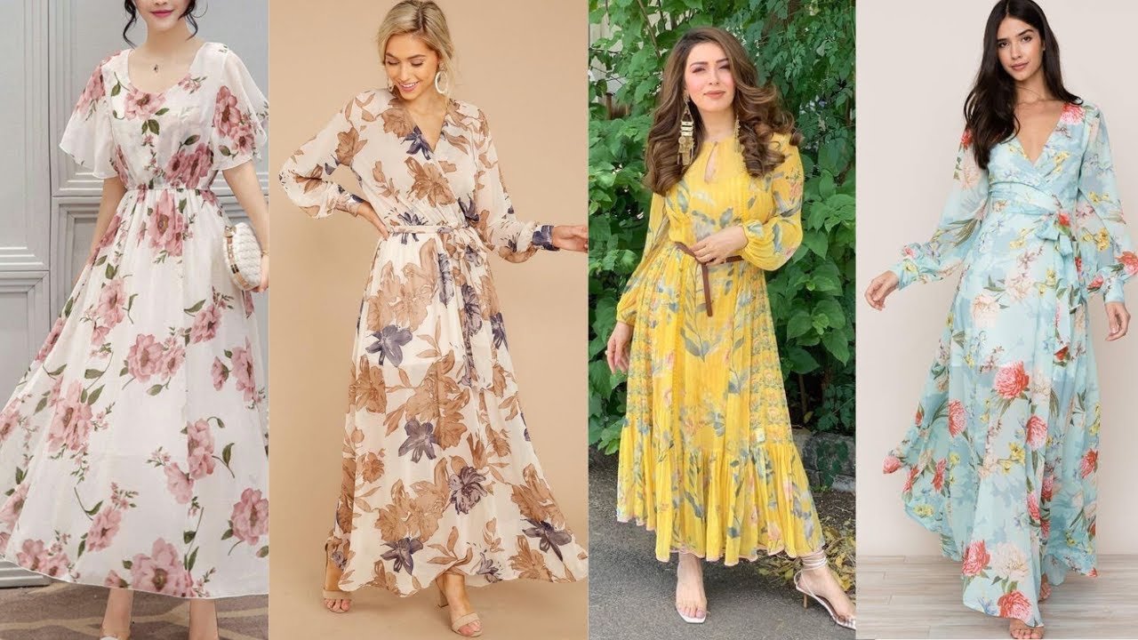 Printed Maxi Design|Very Attractive Beautiful & Stylish Party Wear Long ...