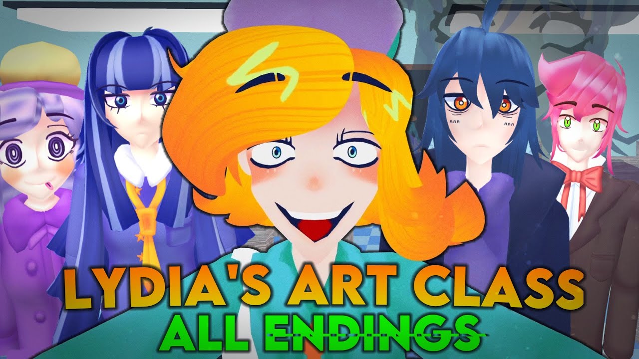 Lydia's Art Class - ALL ENDINGS - [Full Walkthrough] - Roblox - YouTube