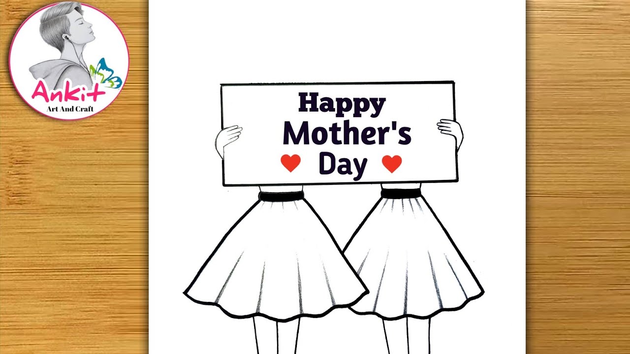Mother's Day Drawing / How to draw mother's day drawing for beginners ...