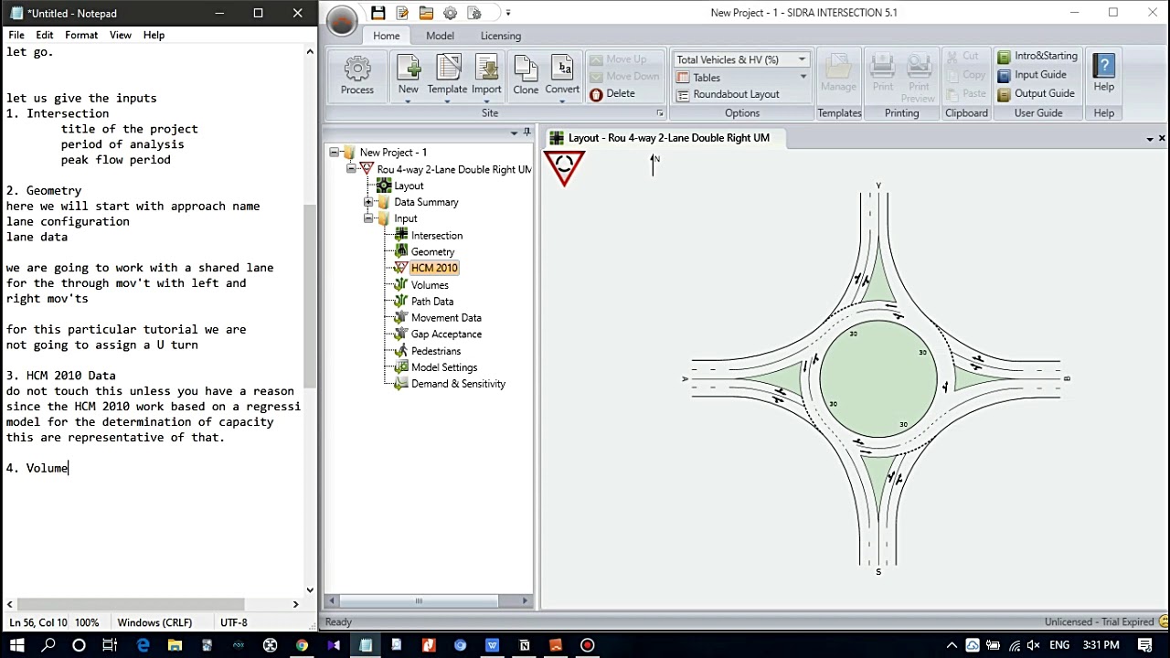 Performance evaluation of roundabout using Sidra Part 2 - YouTube