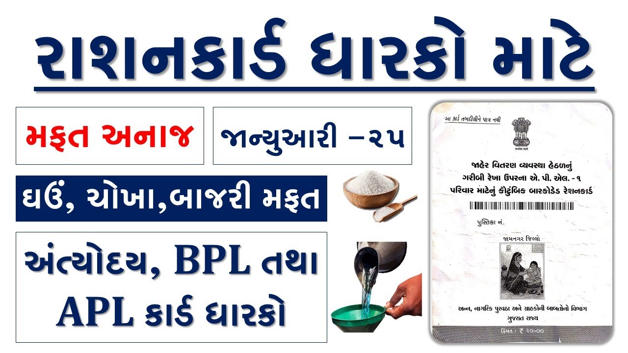 FREE RATION SCHEME GUJARAT | RATION CARD GUJARAT | BPL | APL | AAY ...