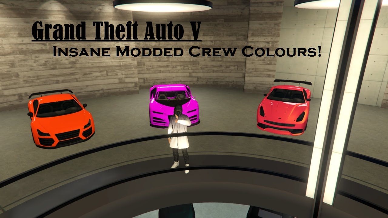 GTA V BEST MODDED CREW COLOURS! (Dragonfruit, Blinding Purple, True ...