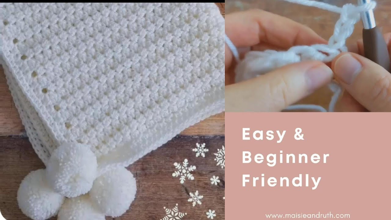 FREE Crochet Pattern & VIDEO Tutorial ~ Easy Baby Blanket - YouTube