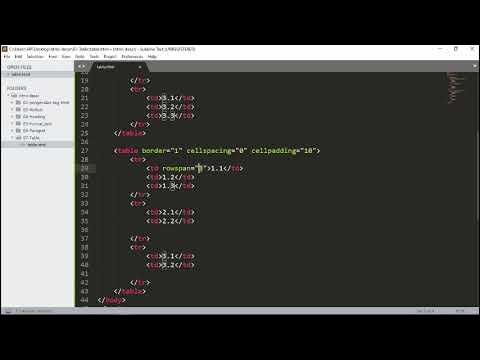 HTML CREATE TABEL - Tabel Colspan dan Rowspan - YouTube