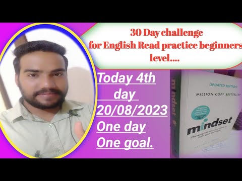 4th Day challenge for English Read practice with me beginners level ...