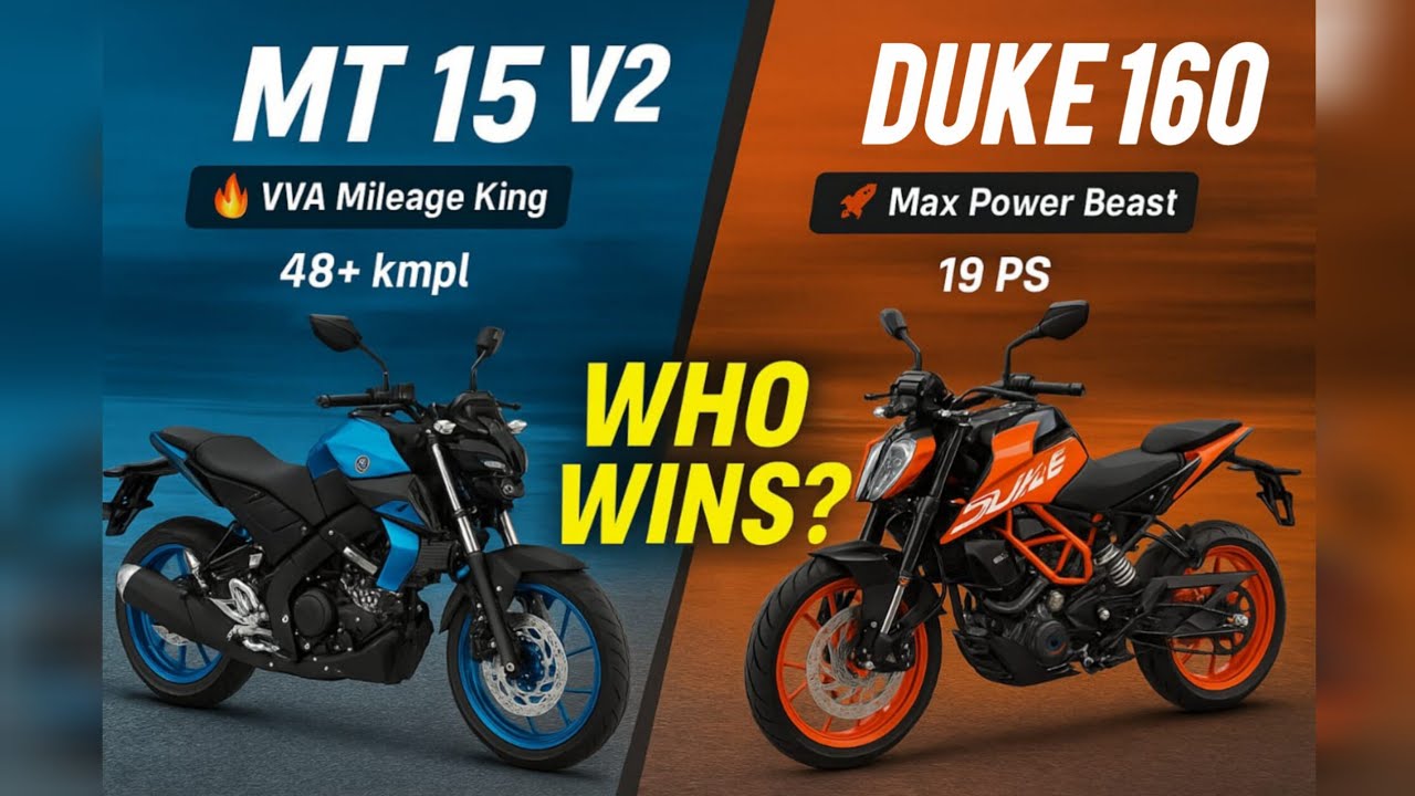 YAMAHA MT 15 V2 vs KTM DUKE 160 | Which Is Best 160 cc ? - Turbo ...