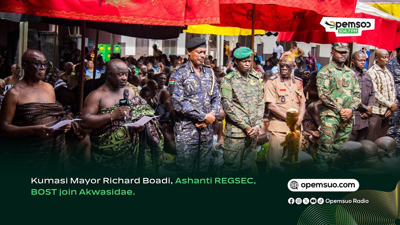 Kumasi Mayor Richard Boadi, Ashanti REGSEC, BOST join Akwasidae - YouTube