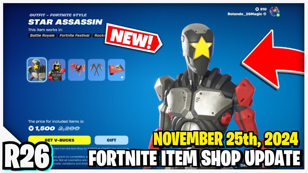 Fortnite Item Shop *NEW* STAR ASSASSIN SKIN! - YouTube