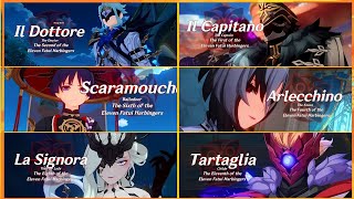 Every Fatui Harbingers Introduction So Far Version 5 0 Genshin Impact ...