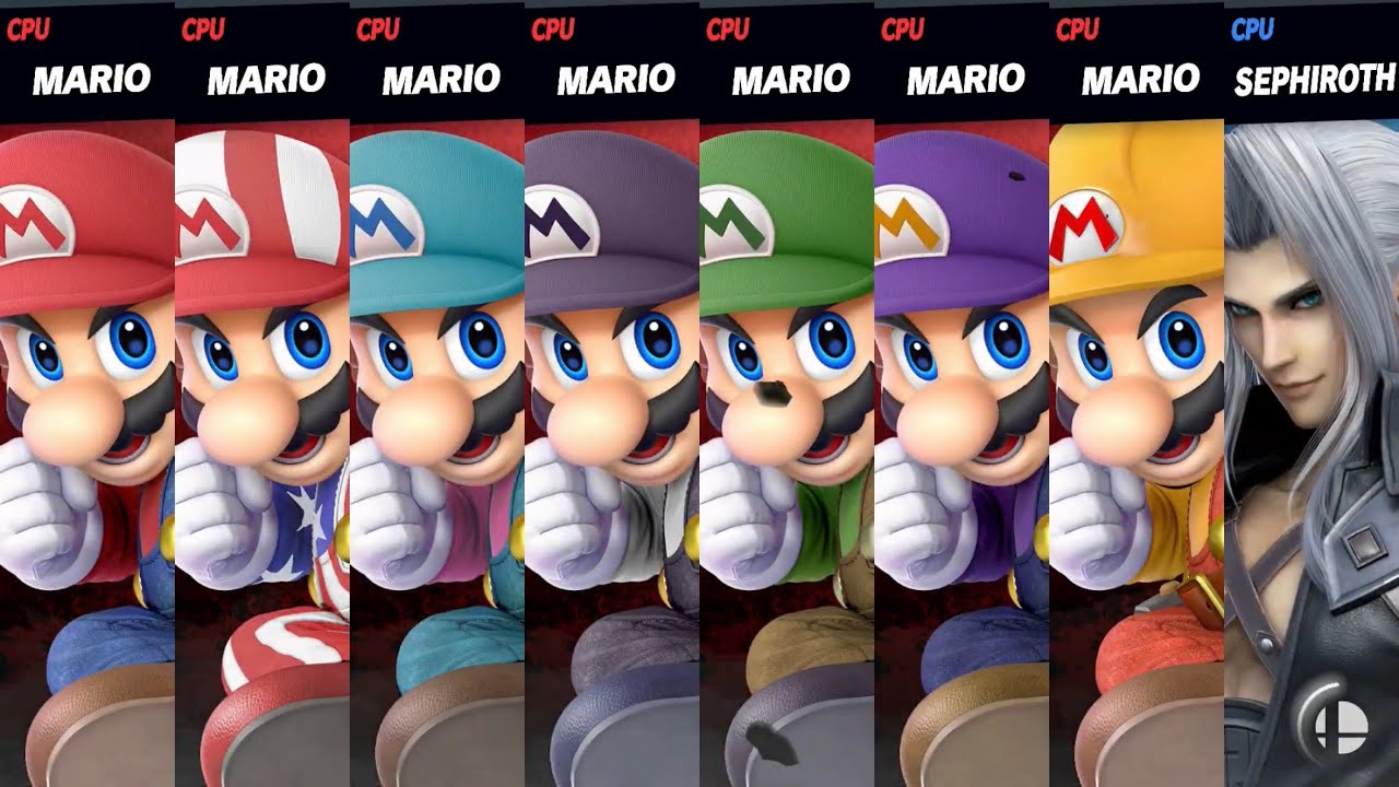 Super Smash Bros. Ultimate - Mario Army vs Sephiroth - YouTube